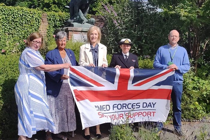 Flag raised over Three Rivers House to show support for UK Armed Forces ...